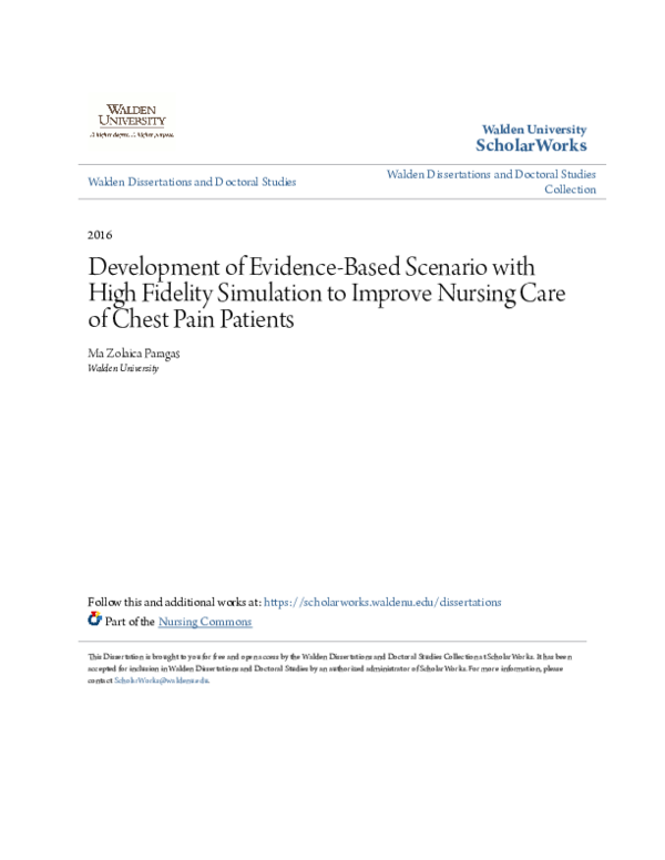 (PDF) Development of Evidence-Based Scenario with High-fidelity Simulation to Improve Nursing ...