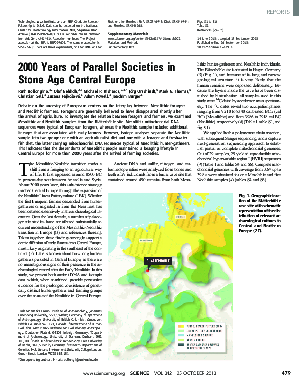 (PDF) 2000 Years of Parallel Societies in Stone Age Central Europe