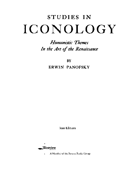 (PDF) Panofsky's Iconology