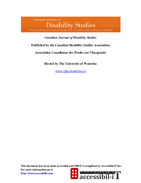(PDF) Critical Disability Studies at the Edge of Global Development ...
