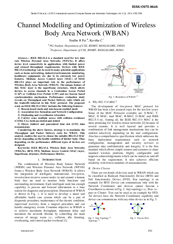 (PDF) Channel Modelling and Optimization of Wireless Body Area Network (WBAN) | Ms. Sindhu R Pai ...