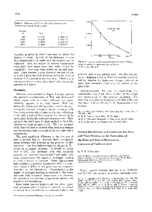 (PDF) Sodium bicarbonate and carbonate ion pairs and their relation to ...