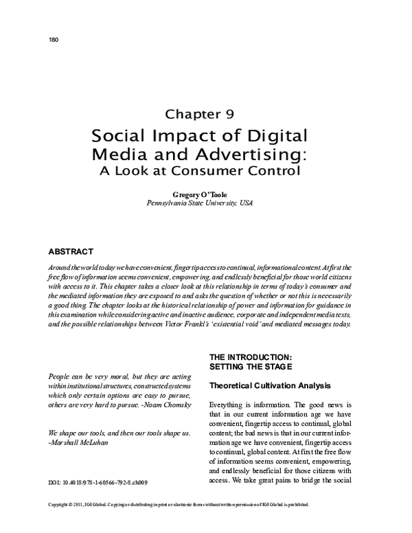(PDF) Social Impact of Digital Media and Advertising | Hussein Salman ...