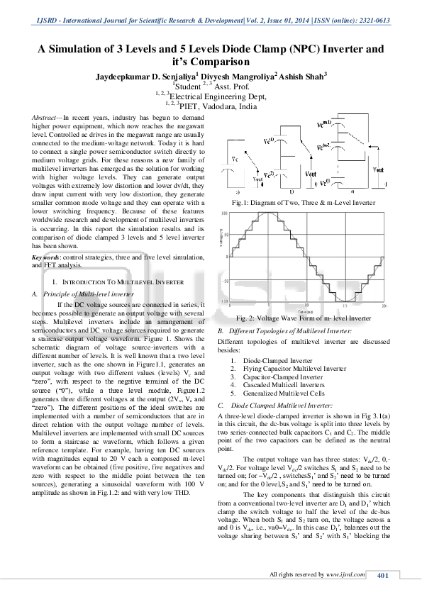 (PDF) A Simulation of 3 Levels and 5 Levels Diode Clamp ( NPC ...