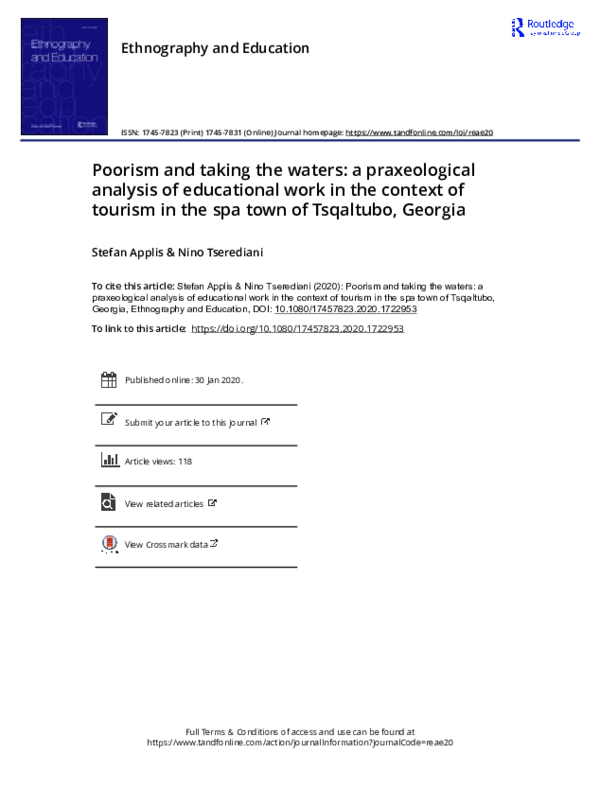 (PDF) Poorism and taking the waters: a praxeological analysis of ...