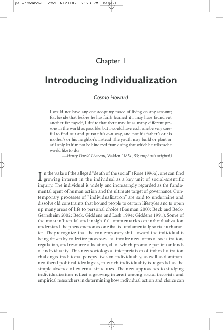 (PDF) Introducing individualization