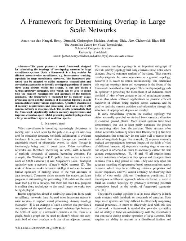 Pdf A Framework For Determining Overlap In Large Scale Networks