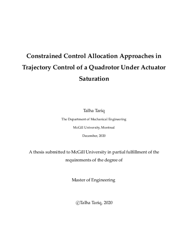 (PDF) Constrained Control Allocation Approaches in Trajectory Control ...