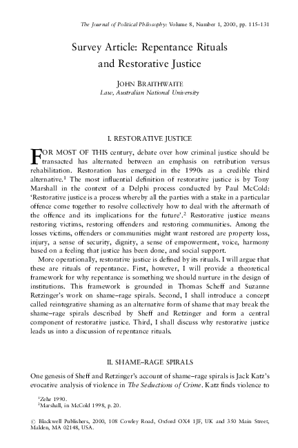 (PDF) Repentance Rituals and Restorative Justice