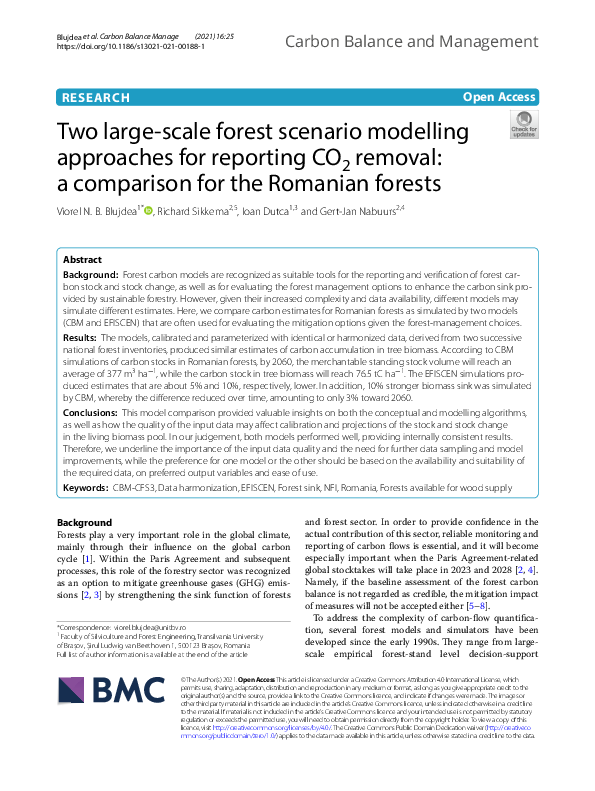(PDF) Two large-scale forest scenario modelling approaches for ...