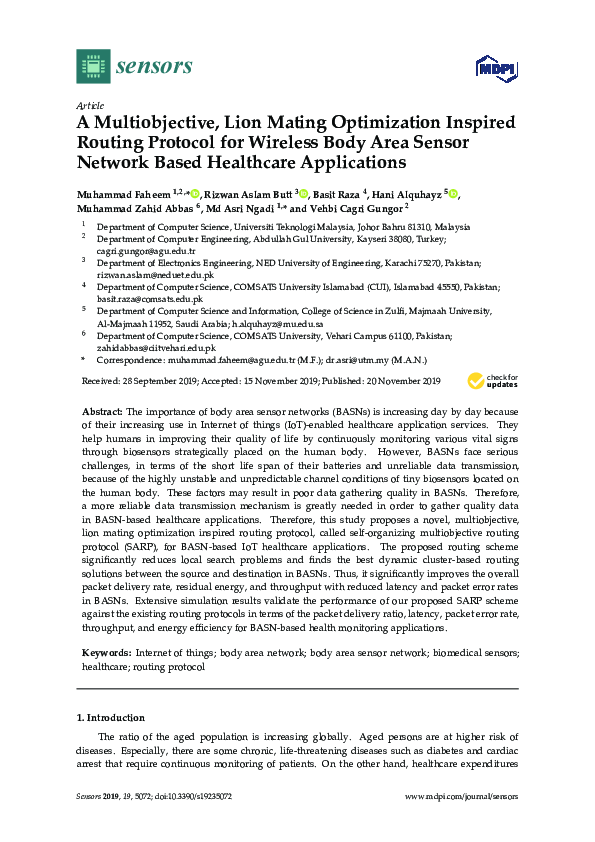 Pdf A Multiobjective Lion Mating Optimization Inspired Routing