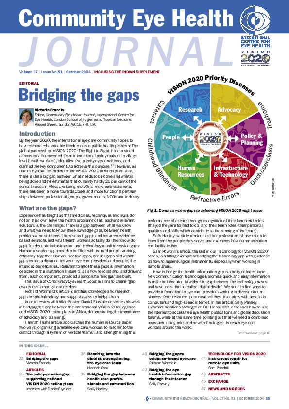 (PDF) IN THIS ISSUE... Community Eye Health