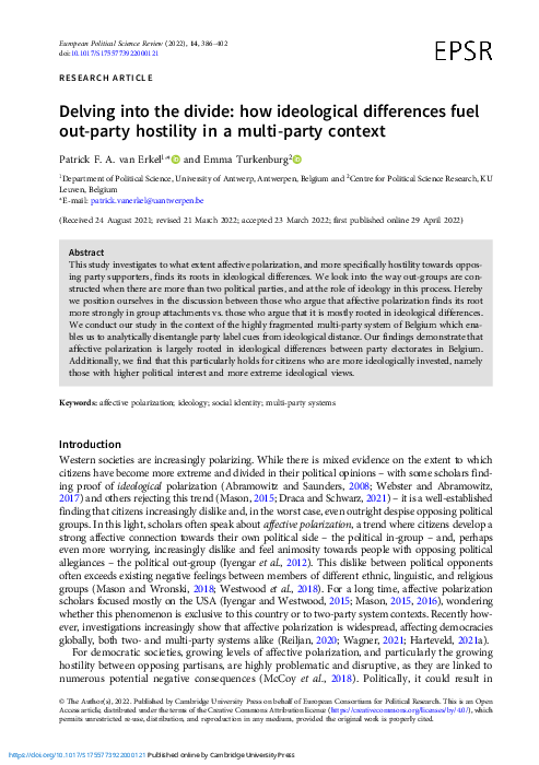 (PDF) Delving into the divide: how ideological differences fuel out ...