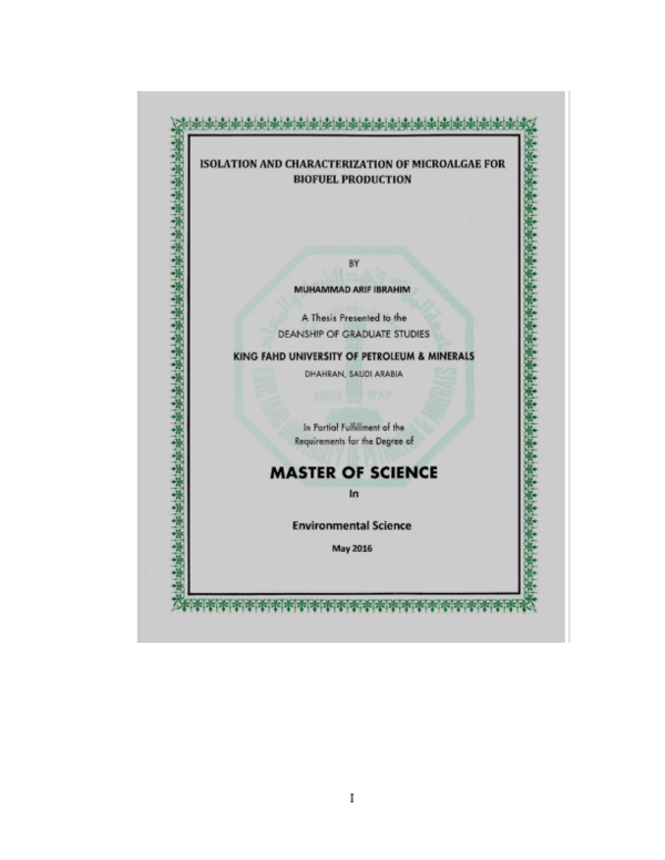 (PDF) Isolation and characterization of microalgae for biodiesel production from seawater