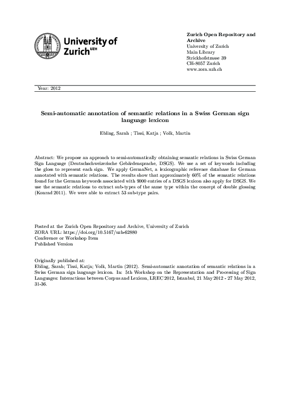 (PDF) Semi-Automatic Annotation of Semantic Relations in a Swiss German ...