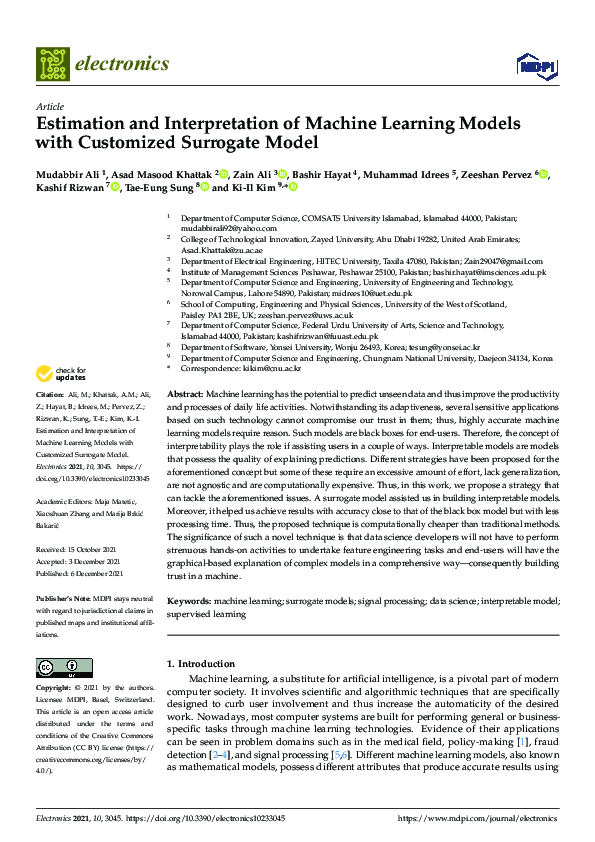 (PDF) Estimation and Interpretation of Machine Learning Models with ...