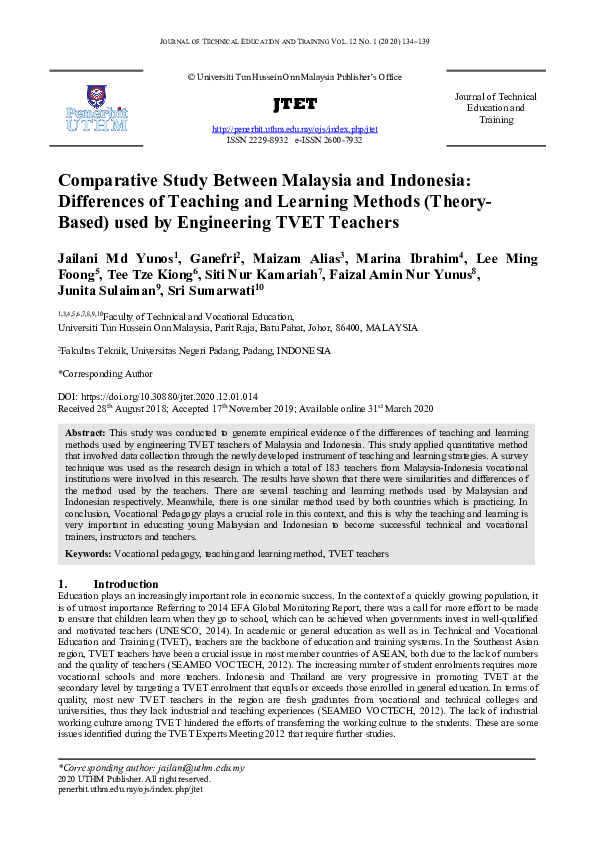 (PDF) Comparative study between Malaysia and Indonesia: differences of ...