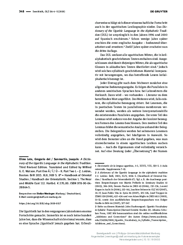 (PDF) [Review of ] Gregorio Olmo Lete, Joaquín del Sanmartín: A ...