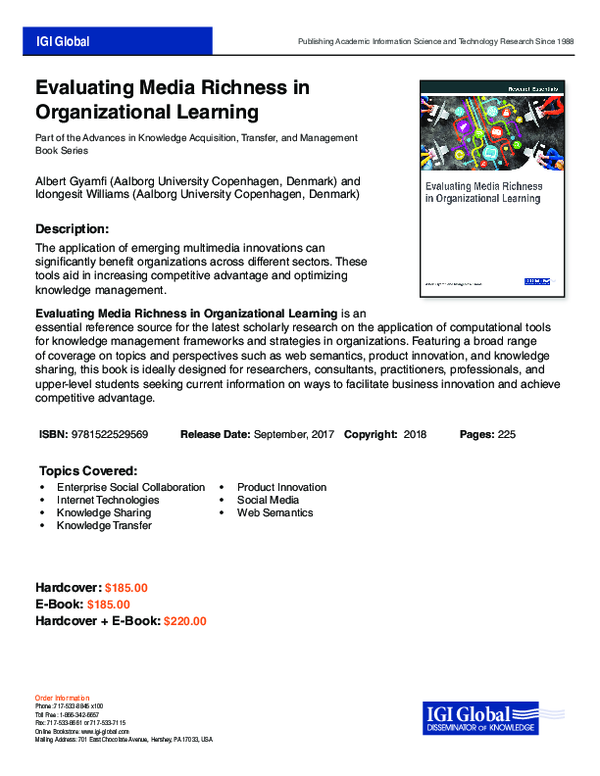 (PDF) Evaluating Media Richness in Organizational Learning