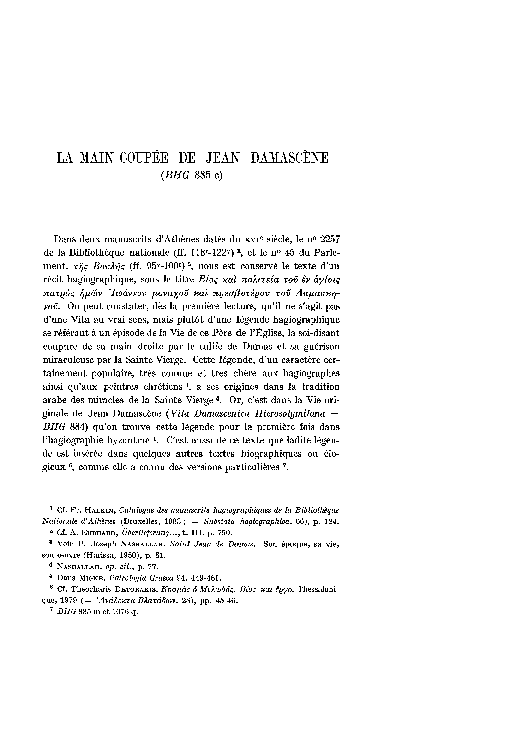 (PDF) La main coupée de Jean Damascène (BHG885 c)