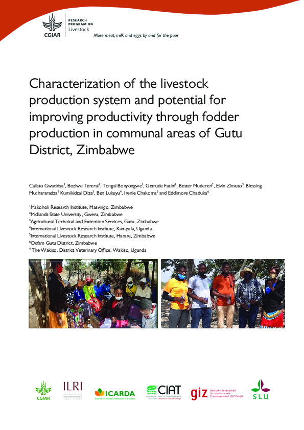 (PDF) Characterization of the livestock production system and potential for improving ...