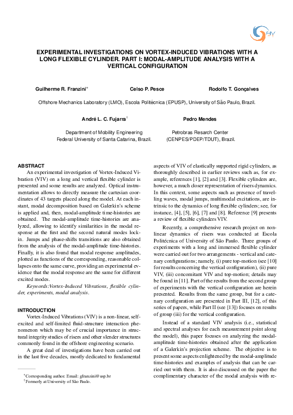 (PDF) Experimental investigations on vortex-induced vibrations with a long flexible cylinder ...