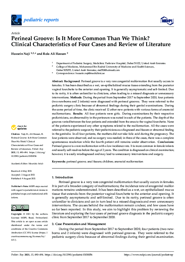 (PDF) Perineal Groove: Is It More Common Than We Think? Clinical ...