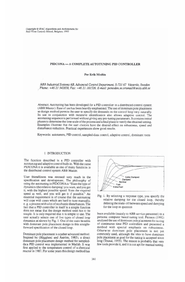 (PDF) PIDCONA - A Complete Autotuning PID Controller
