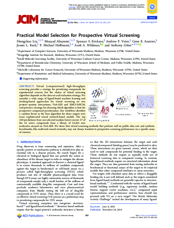 (PDF) Practical Model Selection for Prospective Virtual Screening