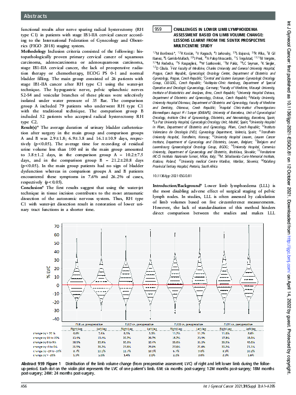 (PDF) 959 Challenges in lower limb lymphoedema assessment based on limb ...