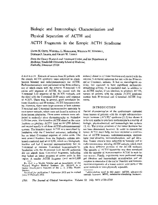 (PDF) Biologic and Immunologic Characterization and Physical Separation ...