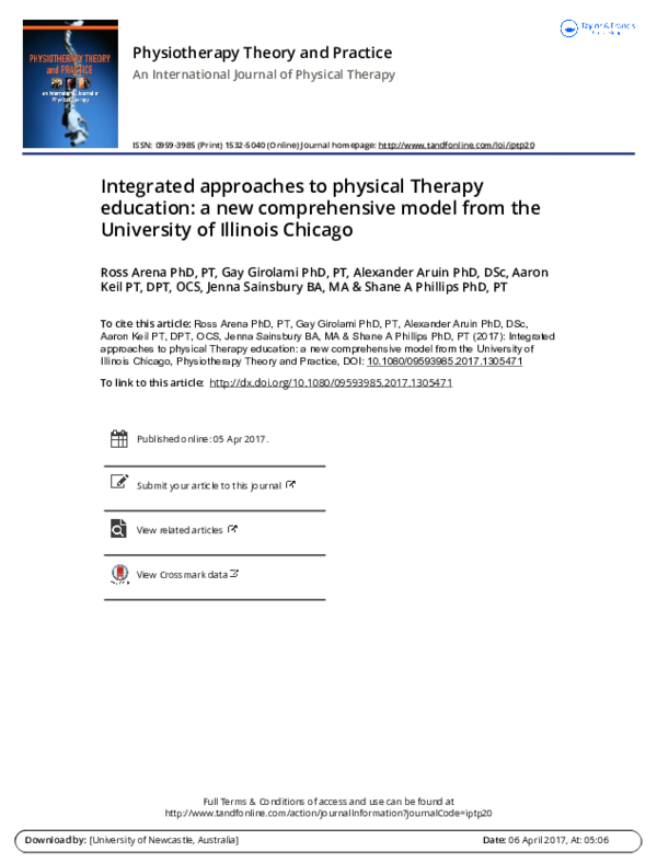 (PDF) Integrated approaches to physical Therapy education: a new ...