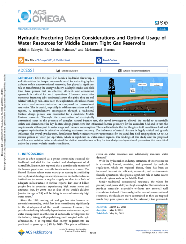 (PDF) Hydraulic Fracturing Design Considerations and Optimal Usage of ...