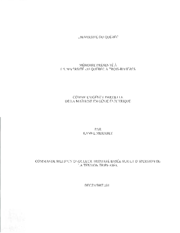 (PDF) Commande MLI d'un ondulateur triphasé basée sur la dispersion de ...