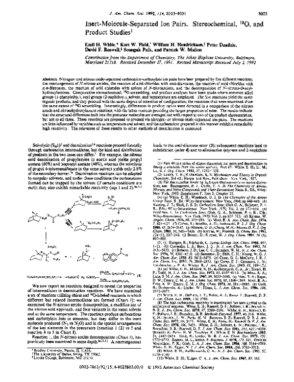 (PDF) Alkane diazonium ion pairs and deamination. 48. Inert-molecule ...