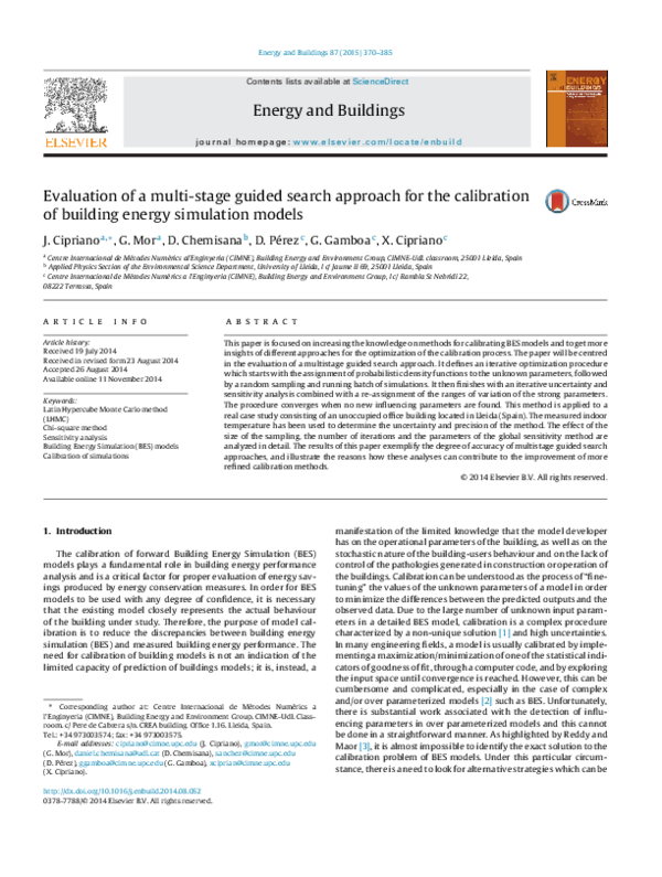 Pdf Evaluation Of A Multi Stage Guided Search Approach For The