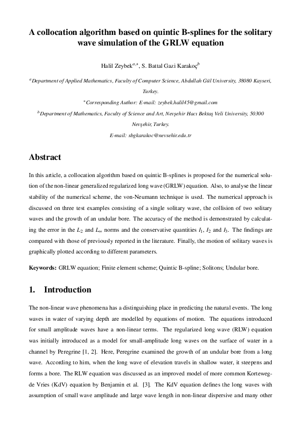 Pdf A Collocation Algorithm Based On Quintic B Splines For The