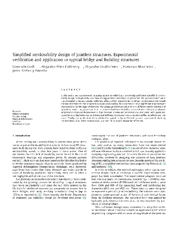 (PDF) Simplified serviceability design of jointless structures ...