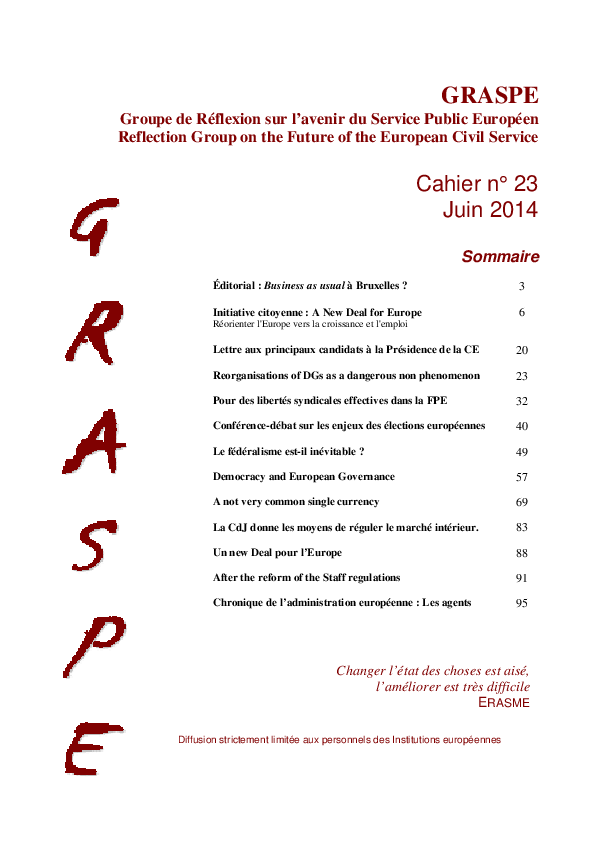 (PDF) GRASPE Groupe de Réflexion sur l'avenir du Service Public ...