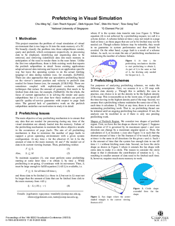 (PDF) Prefetching in Visual Simulation