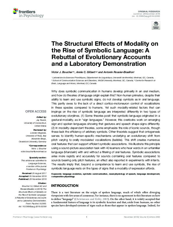 (PDF) The Structural Effects of Modality on the Rise of Symbolic ...