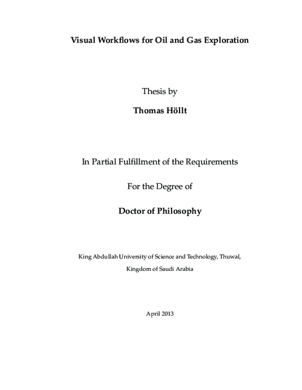 (PDF) Visual Workflows for Oil and Gas Exploration