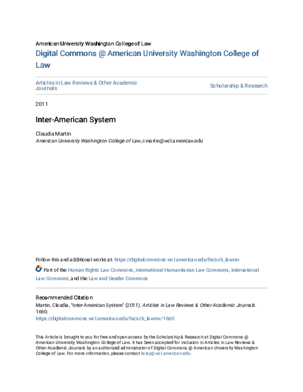 (PDF) Inter-American System