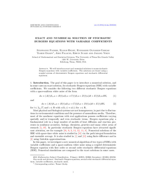 (PDF) Solutions to Stochastic Burgers Equations
