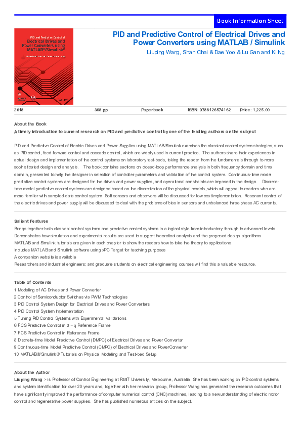 (PDF) PID and Predictive Control of Electrical Drives and Power ...