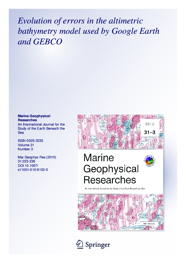 (PDF) Evolution of errors in the altimetric bathymetry model used by ...