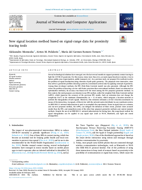 (PDF) New signal location method based on signal-range data for ...