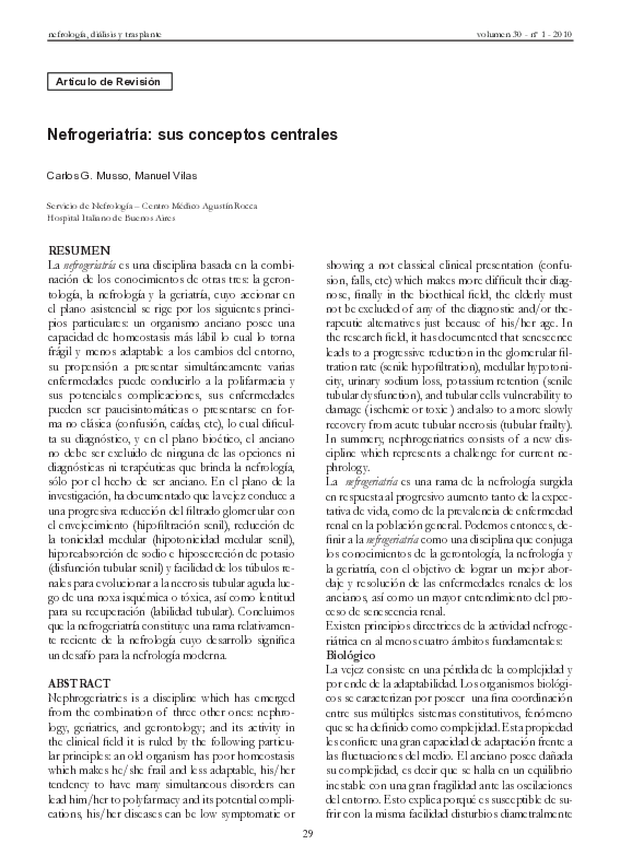 (PDF) Nefrogeriatría: sus conceptos centrales