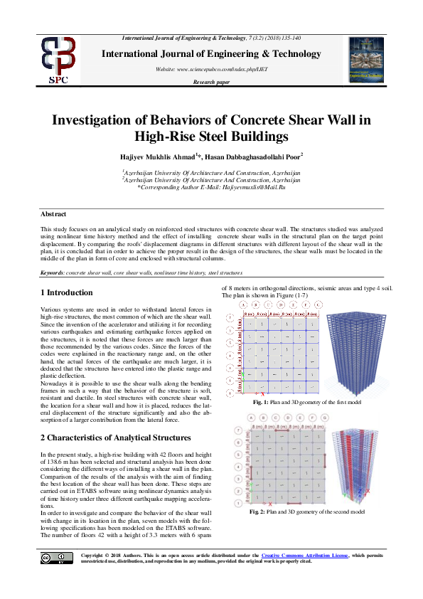 (PDF) Investigation of Behaviors of Concrete Shear Wall in High-Rise ...