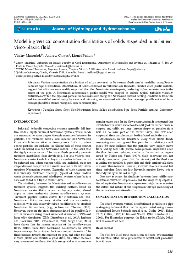 (PDF) Modelling vertical concentration distributions of solids ...
